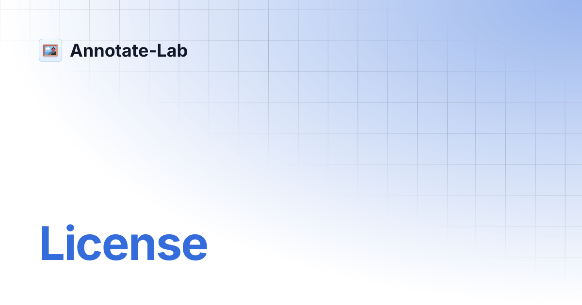 License | Annotate-Lab